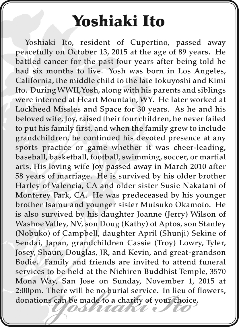 Yoshiaki Ito - Rafu Shimpo