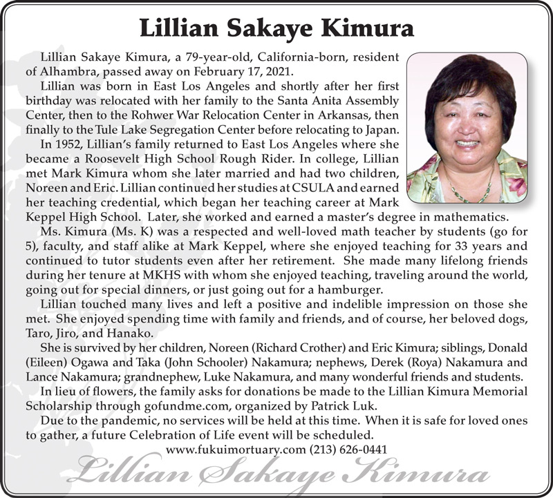 Lillian Sakaye Kimura - Rafu Shimpo